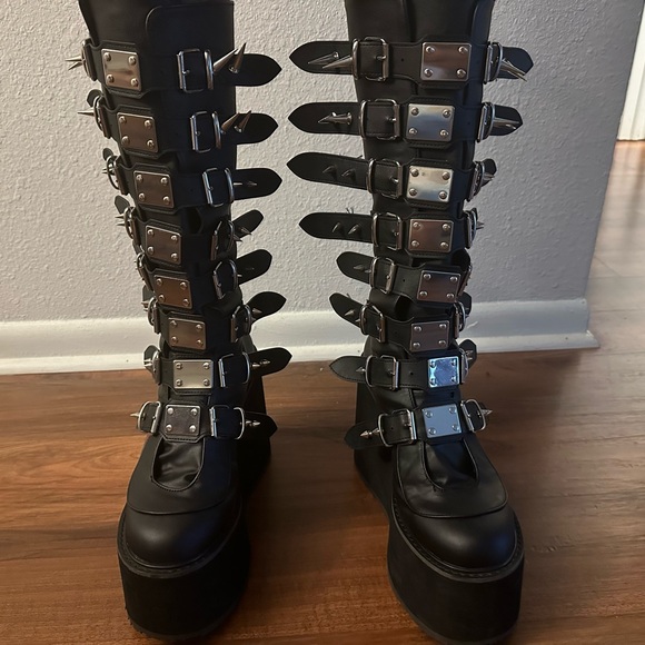 Demonia | Shoes | Spiked Demonia Platform Boots | Poshmark